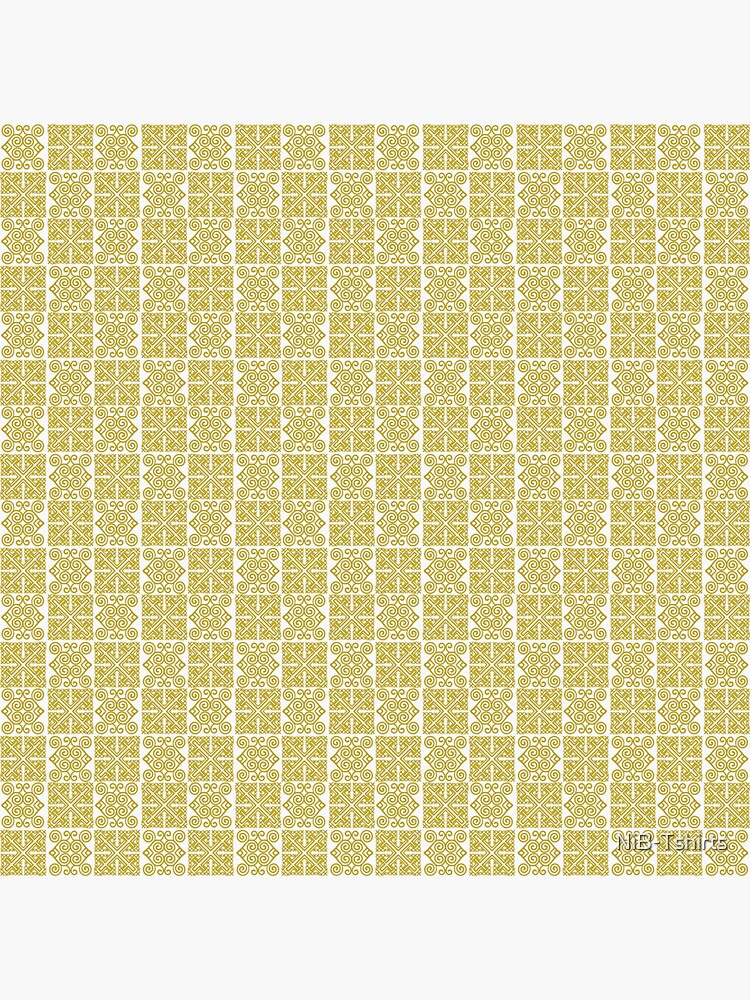 "Hmong Motifs symbols Mandala style11 Gold" Sticker for Sale by NiB ...