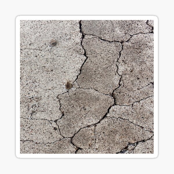 "Concrete on crack" Sticker for Sale by ralphsamo | Redbubble