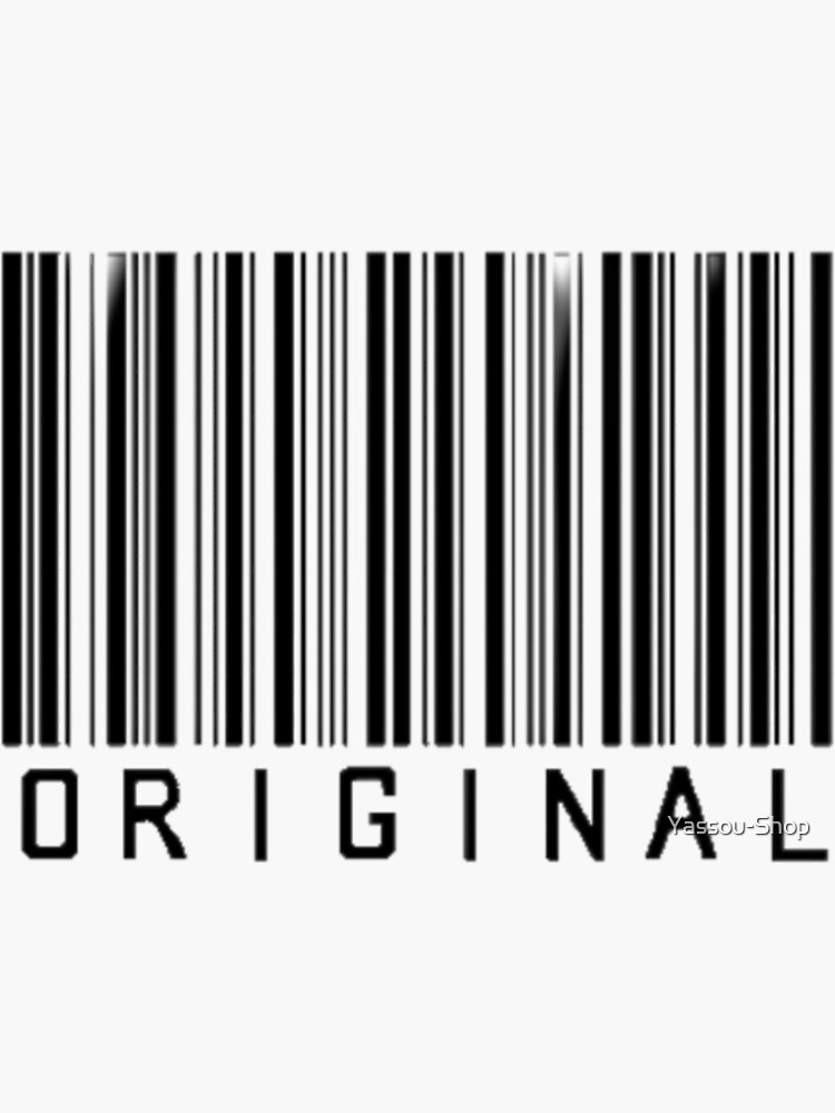 "original barcode " Sticker for Sale by Yassou-Shop | Redbubble