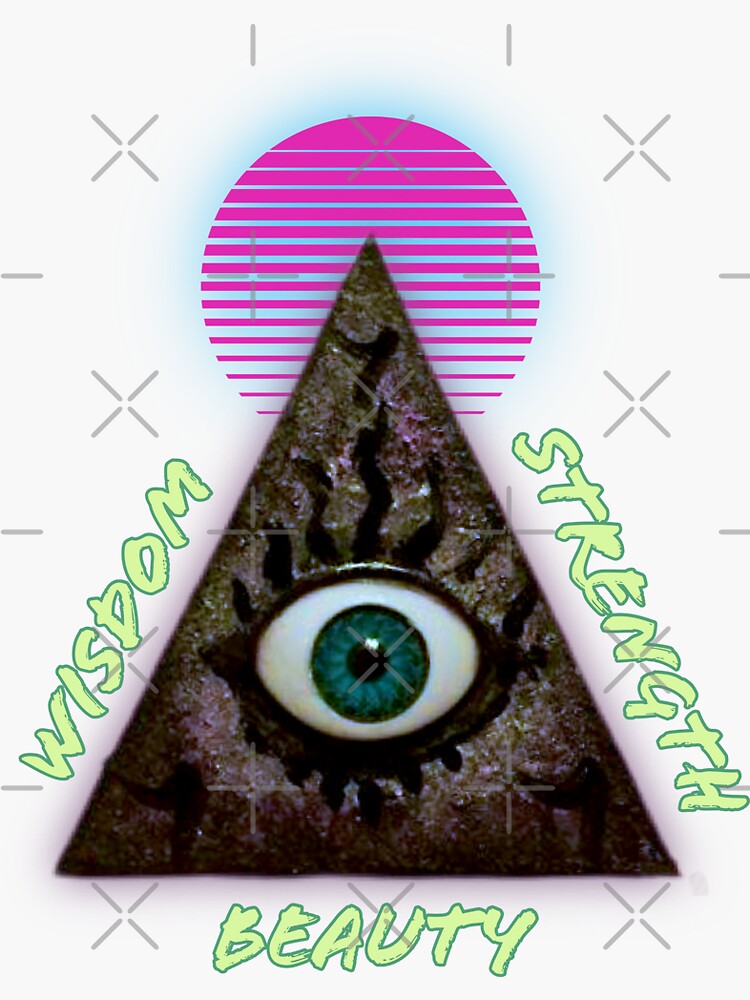 "Wisdom Strength and Beauty All Seeing Eye Setting Sun Egyptian Gothic ...