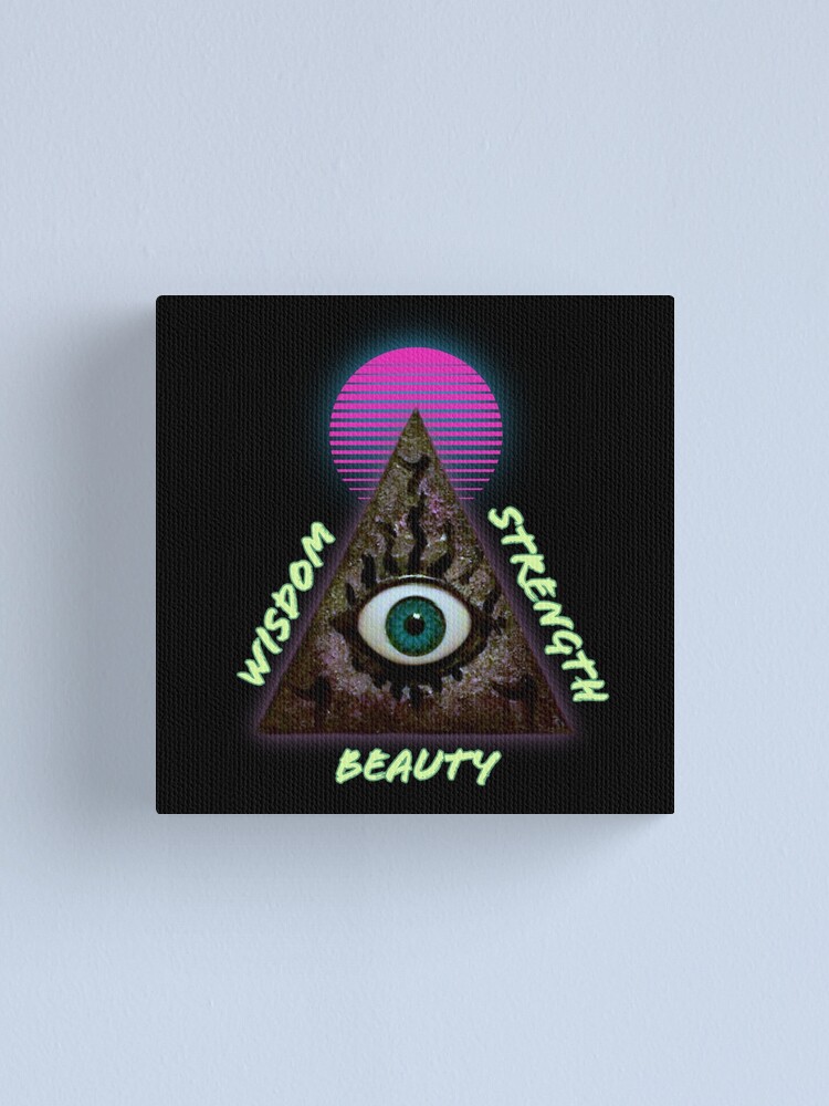 "Wisdom Strength and Beauty All Seeing Eye Setting Sun Egyptian Gothic ...