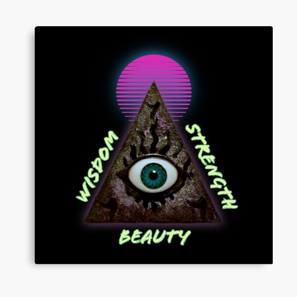 "Wisdom Strength and Beauty All Seeing Eye Setting Sun Egyptian Gothic ...