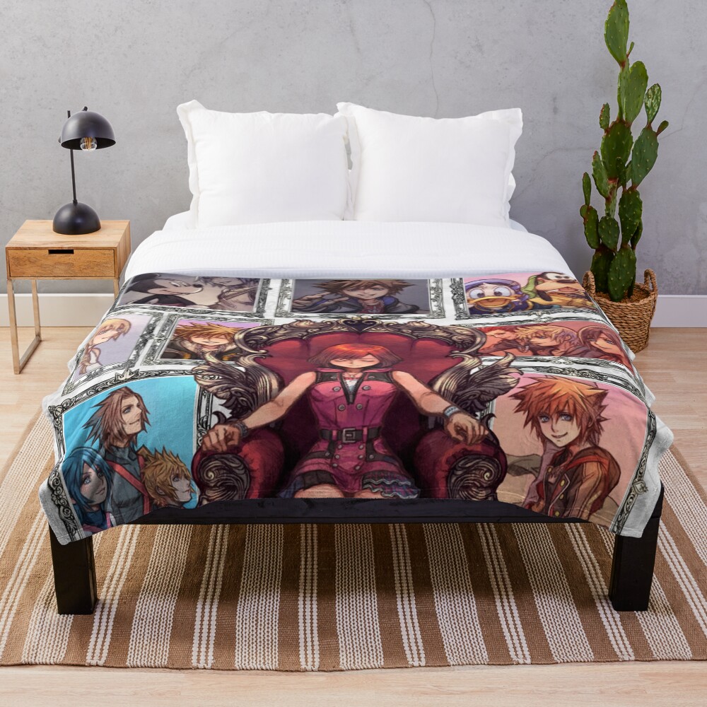 Kingdom Hearts Melody Of Memory Box Art Throw Blanket For Sale By