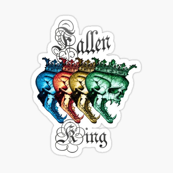 "Fallen King Skull" Sticker for Sale by ActuallySick | Redbubble