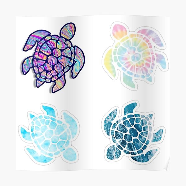 "Aesthetic turtles" Poster for Sale by priscillasuarez | Redbubble