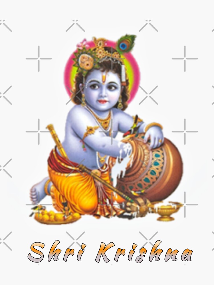 "Krishna Ji" Sticker for Sale by aruvanita | Redbubble