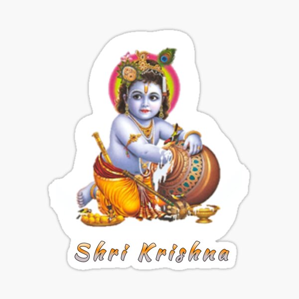 "Krishna Ji" Sticker for Sale by aruvanita | Redbubble