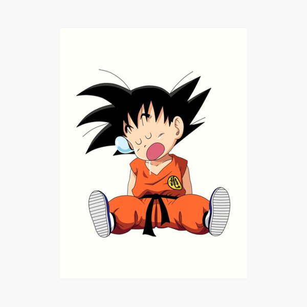 "Kid Goku Sleeping" Art Print for Sale by KingKorn | Redbubble