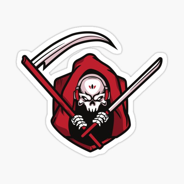 "AZRAEL Ghost Skull " Sticker by WhiteBobble | Redbubble