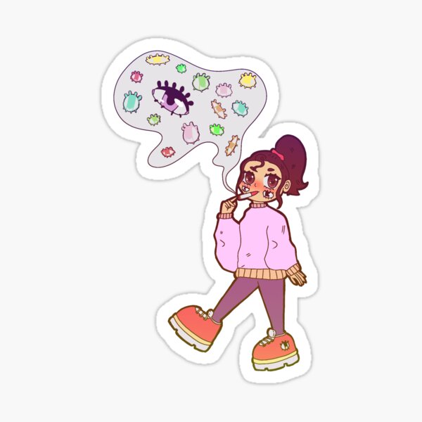 "Cute Smoking Sticker" Sticker for Sale by Fiaciocchetti | Redbubble