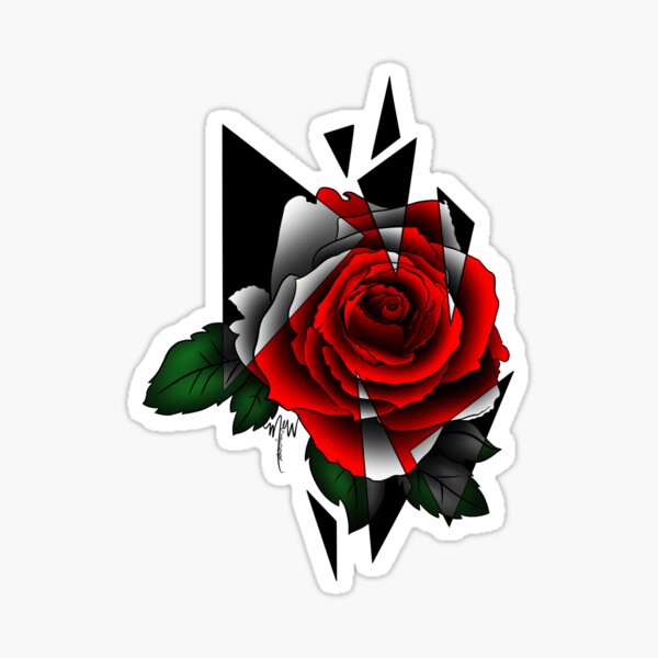 "Rose No. 2" Sticker for Sale by megcutspaper | Redbubble