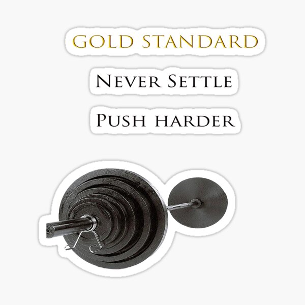 "Gold Standard." Sticker for Sale by InsaiyanArt | Redbubble