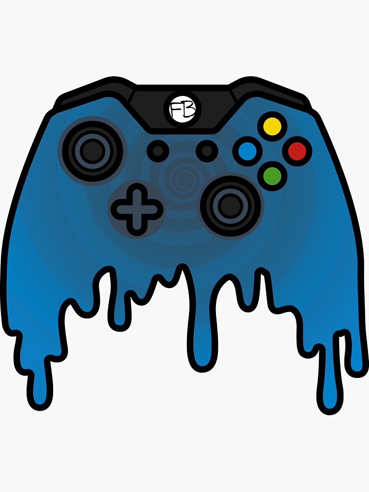 "Hypnotic Dripping XBOX Controller" Sticker by FuelledByCo | Redbubble
