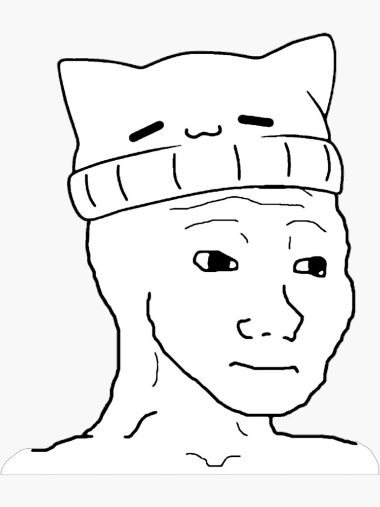 "Weeaboo Wojak" Sticker for Sale by marjard | Redbubble