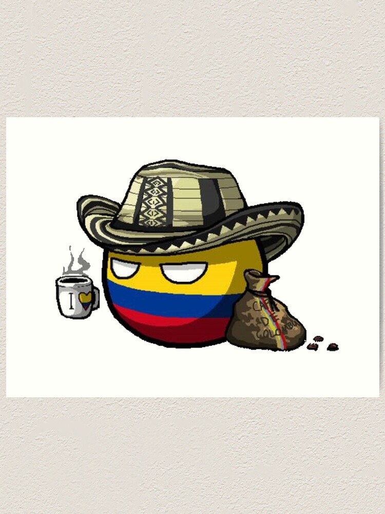 "Colombiaball (Countryball)" Art Print by Countryball | Redbubble
