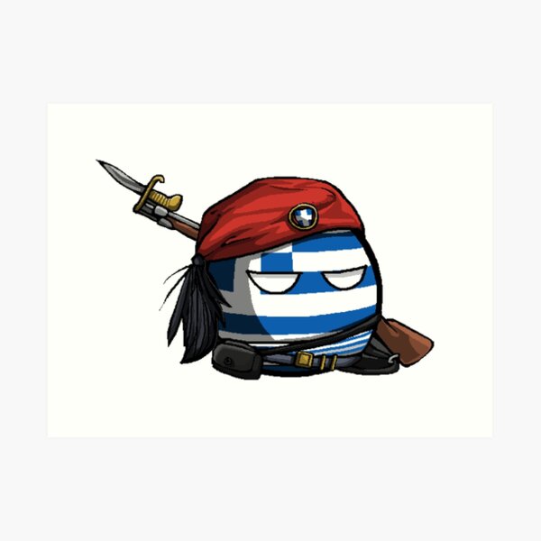 "Greeceball (Countryball)" Art Print by Countryball | Redbubble