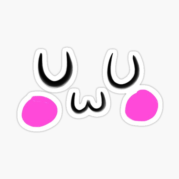 "UwU Hand Drawn Face Meme" Sticker for Sale by BGCollections | Redbubble