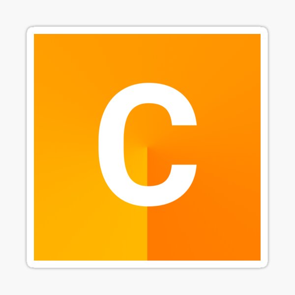 "Letter C" Sticker for Sale by Smurfypixels | Redbubble