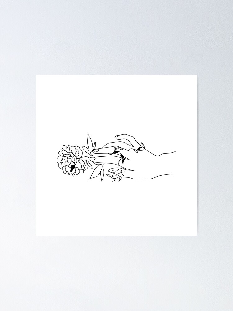 "Women's hands line drawing illustration. Hand line art, Hand line ...