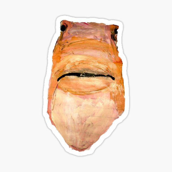 "Fish Kiss Smooch Meme Painting " Sticker for Sale by comlag | Redbubble