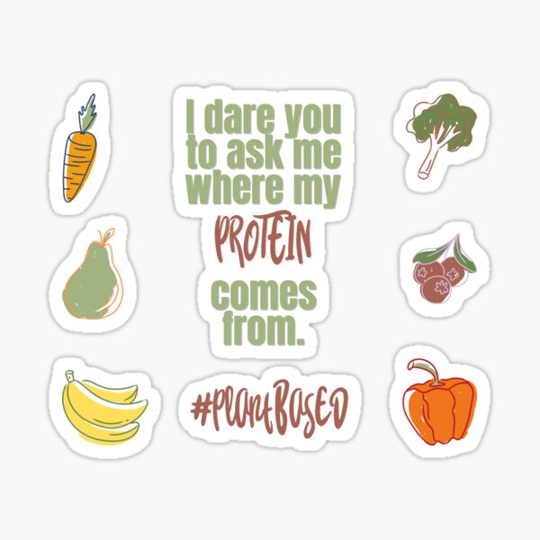 "Ask me about my protein sticker pack" Sticker for Sale by MRBrown2 ...