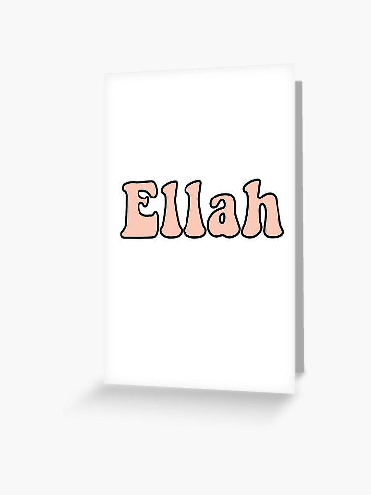 "Custom Ellah Design" Greeting Card for Sale by Kyrostickers | Redbubble