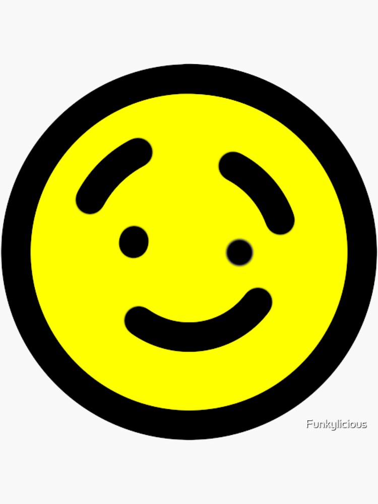 "Smiley Face " Sticker for Sale by Funkylicious | Redbubble