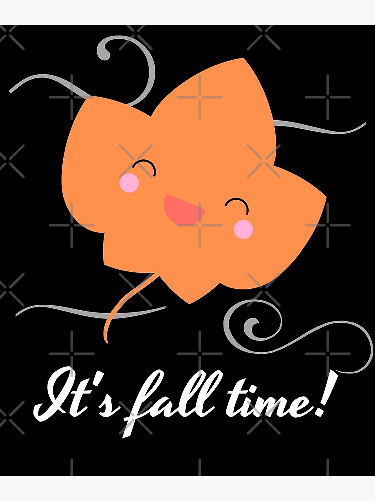 Lámina fotográfica «Es tiempo de otoño - linda hoja de otoño cayendo ...