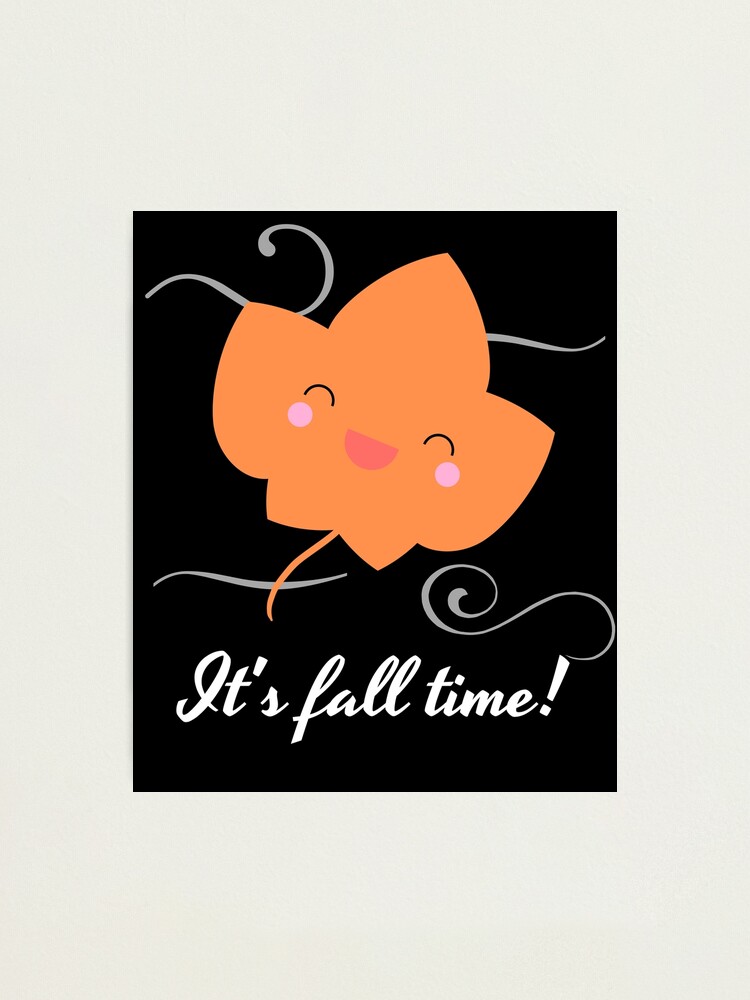 Lámina fotográfica «Es tiempo de otoño - linda hoja de otoño cayendo ...