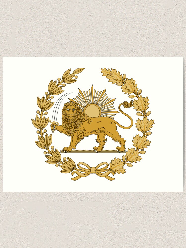 "Lion & Sun Emblem of Persia (Iran)" Art Print for Sale by abbeyz71 ...