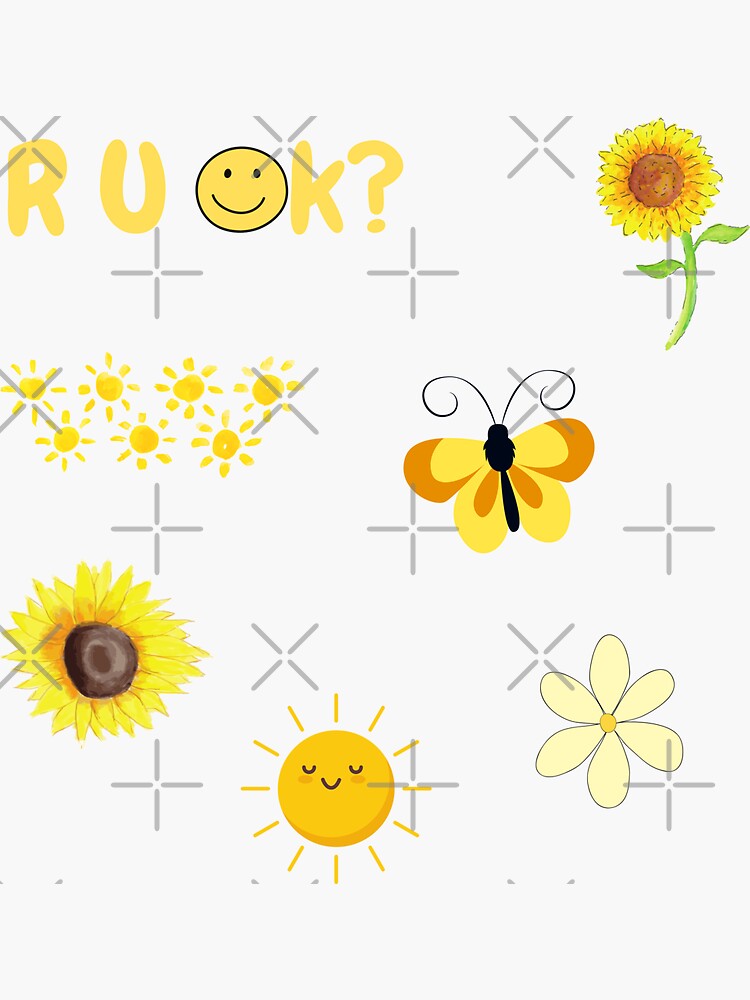 ""r u ok?" Sticker Collection" Sticker by Naturelisa | Redbubble