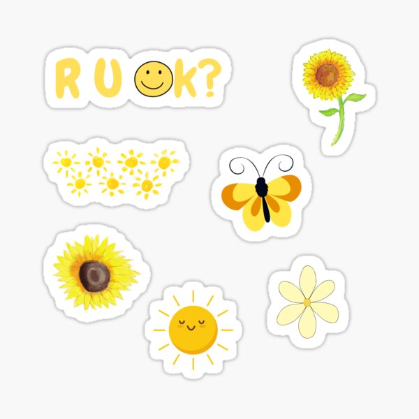 ""r u ok?" Sticker Collection" Sticker by Naturelisa | Redbubble