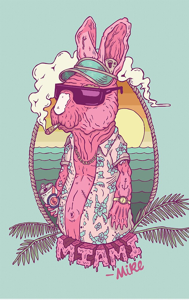 "Miami Mike" by Cam Miller | Redbubble