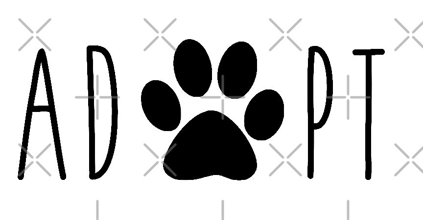 "Adopt Paw Print" by lorih96 | Redbubble