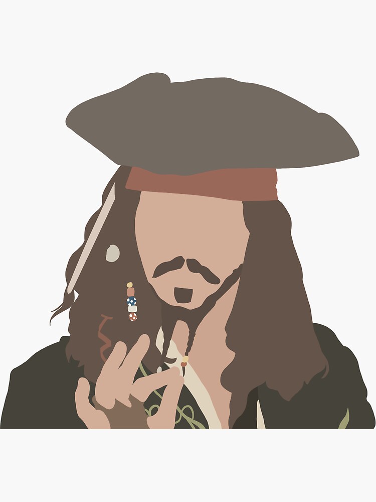 "Jack Sparrow Sticker" Sticker for Sale by aveoz | Redbubble