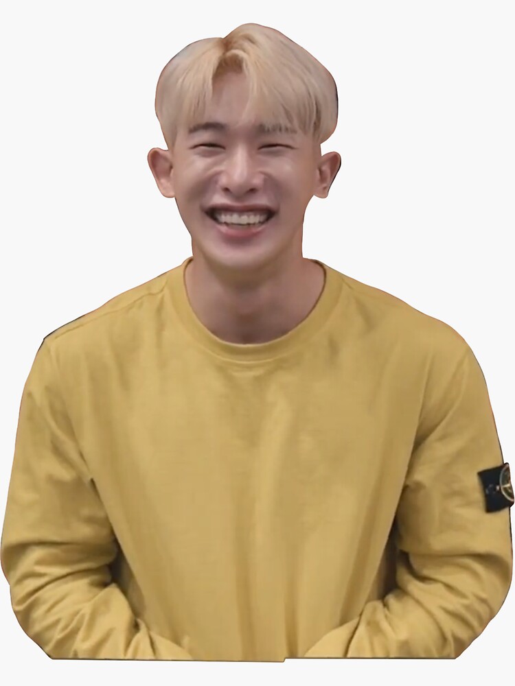 "Wonho Smiling" Sticker by mumuswiss | Redbubble