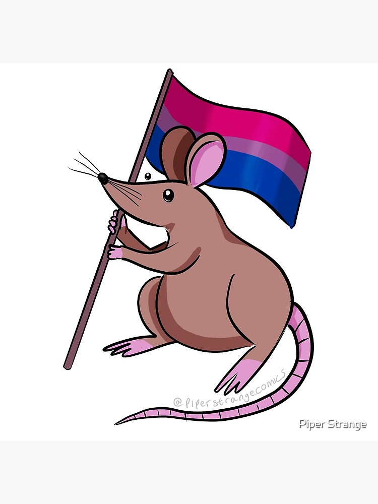 "Bisexual Pride Rat" Poster by sarahstrange | Redbubble
