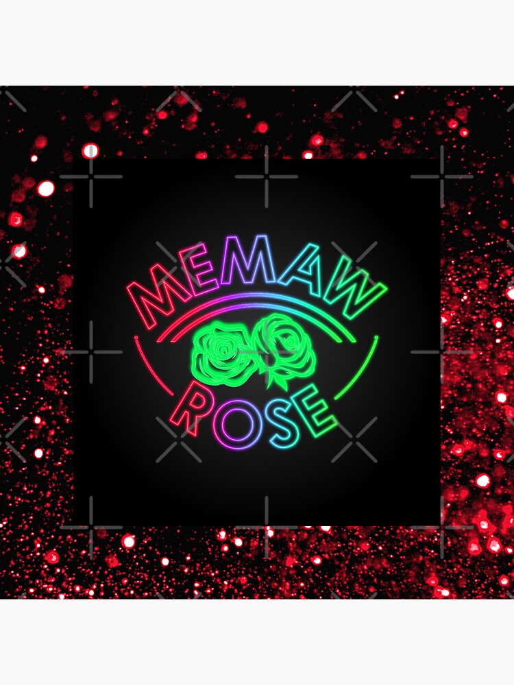 "Memaw Rose Red Glitter Logo" Sticker by MemawRose | Redbubble