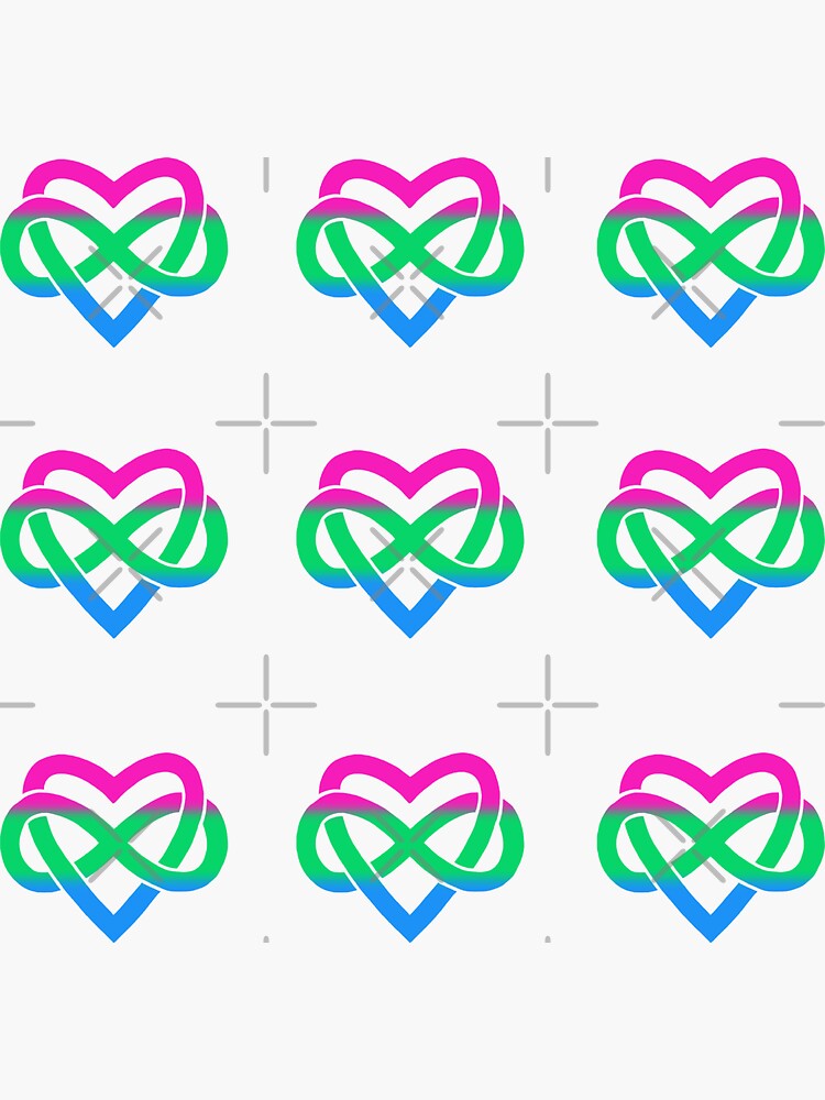 "9x Polysexual Polyamory Infinity Heart" Sticker by manutz-itzanami ...