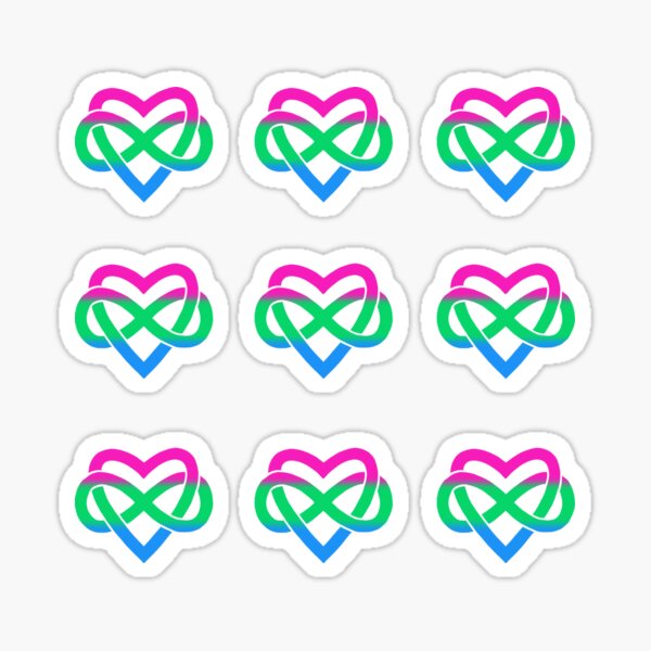 "9x Polysexual Polyamory Infinity Heart" Sticker by manutz-itzanami ...