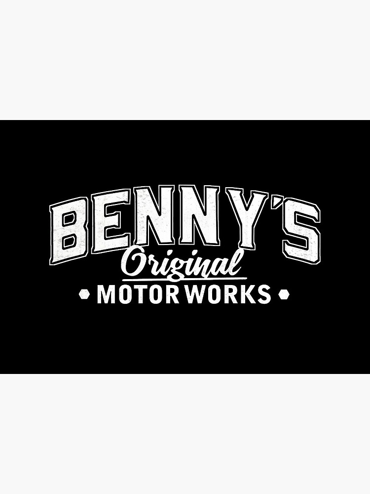 "Benny's Original Motorworks White Weathered Logo Design from Los ...