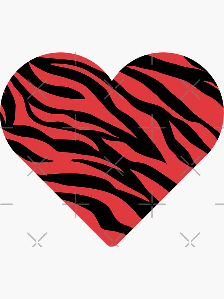 "Tiger Stripes - Red" Sticker for Sale by DionBlaster | Redbubble
