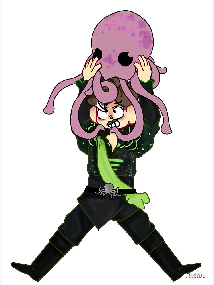"Remus Sanders holding a an octopus plushie" Sticker for Sale by ...