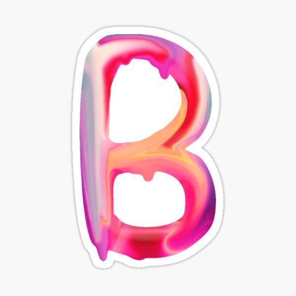 "Letter B Pink Dripping Paint " Sticker by loulou1964 | Redbubble