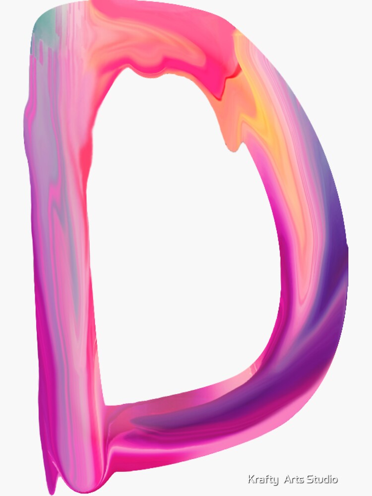 "Letter D Pink Dripping Paint " Sticker for Sale by loulou1964 | Redbubble
