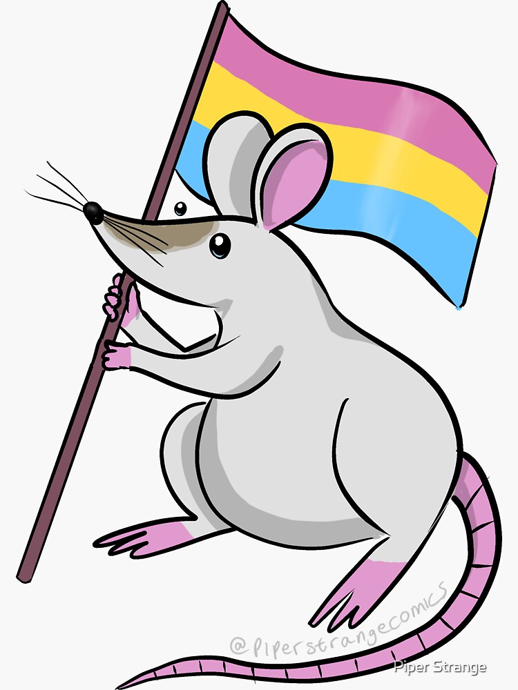 "Rat Pansexual Pride" Sticker for Sale by sarahstrange | Redbubble