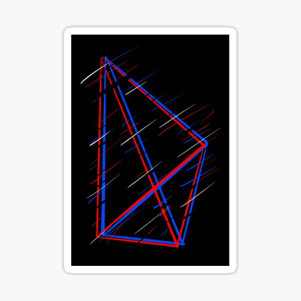 "3D glitch" Sticker by AbbeysCustomArt | Redbubble