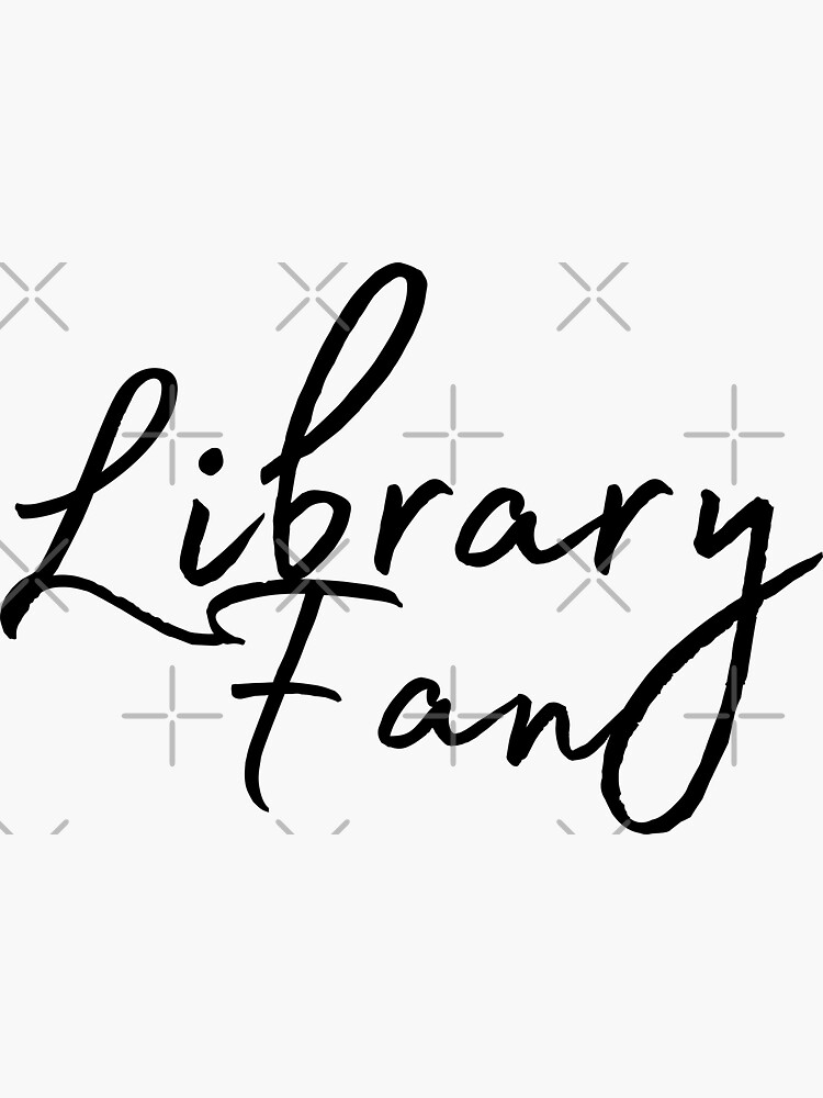 "Library Fan" Sticker by KarolinaPaz | Redbubble