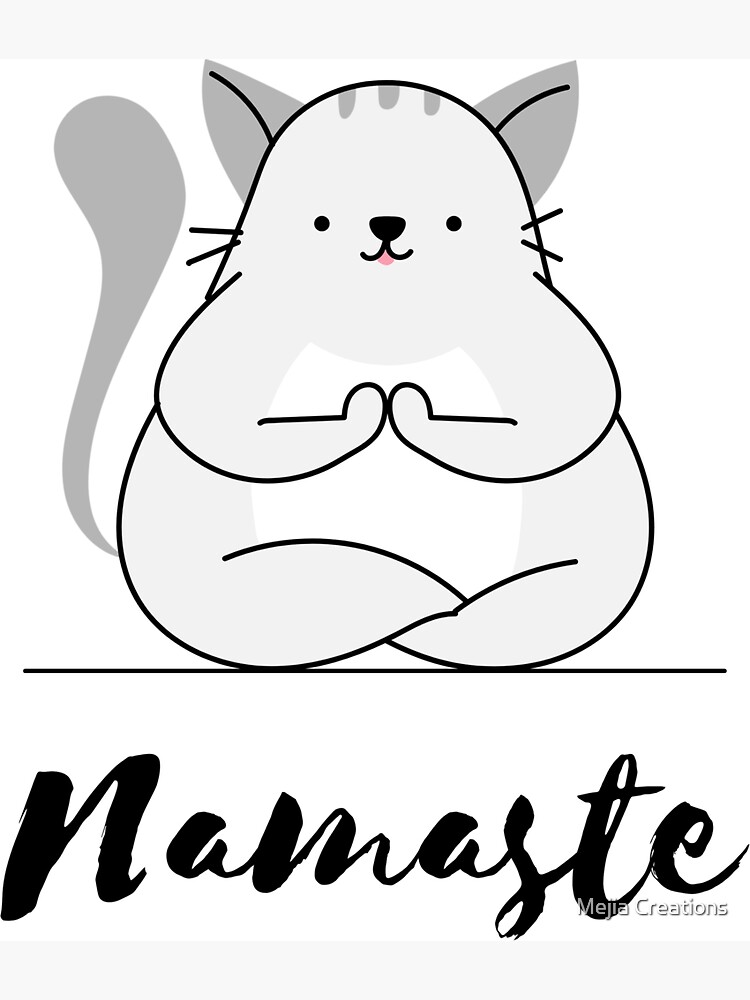 "Funny namaste cat, Yoga cat" Magnet by JoseMejia98 | Redbubble