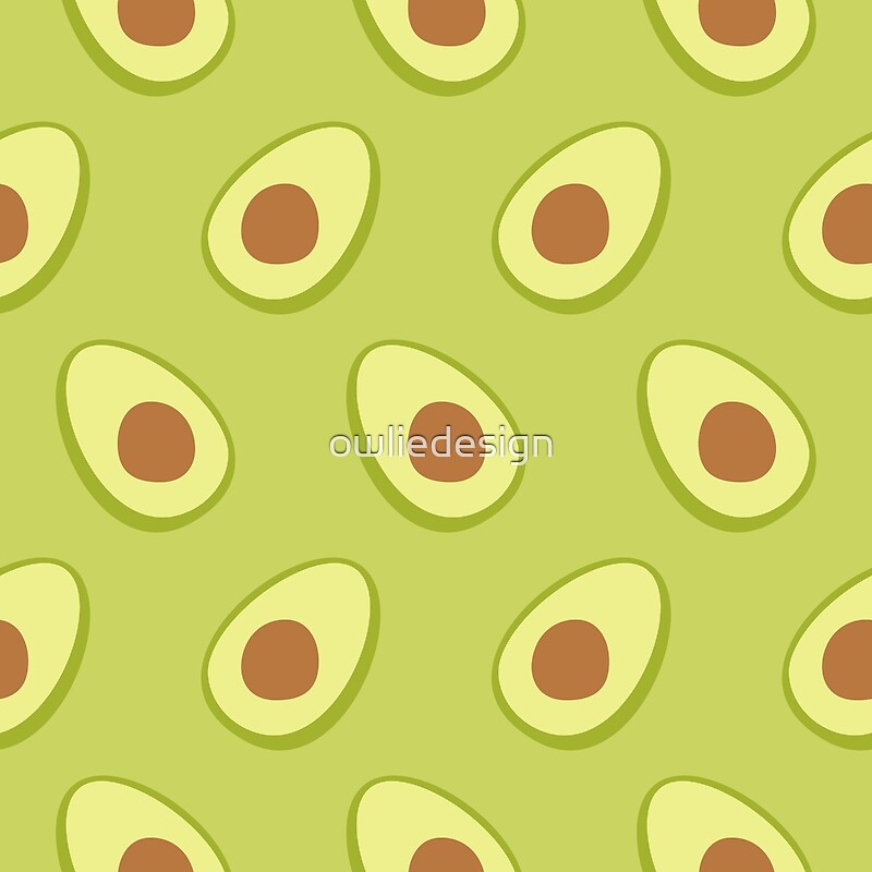 "Green Avocado Pattern" by owliedesign | Redbubble